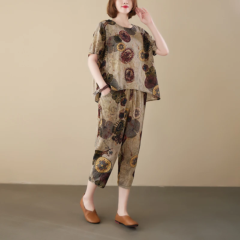 Conjuntos de dos piezas para mujer, Tops sueltos finos, suaves ...