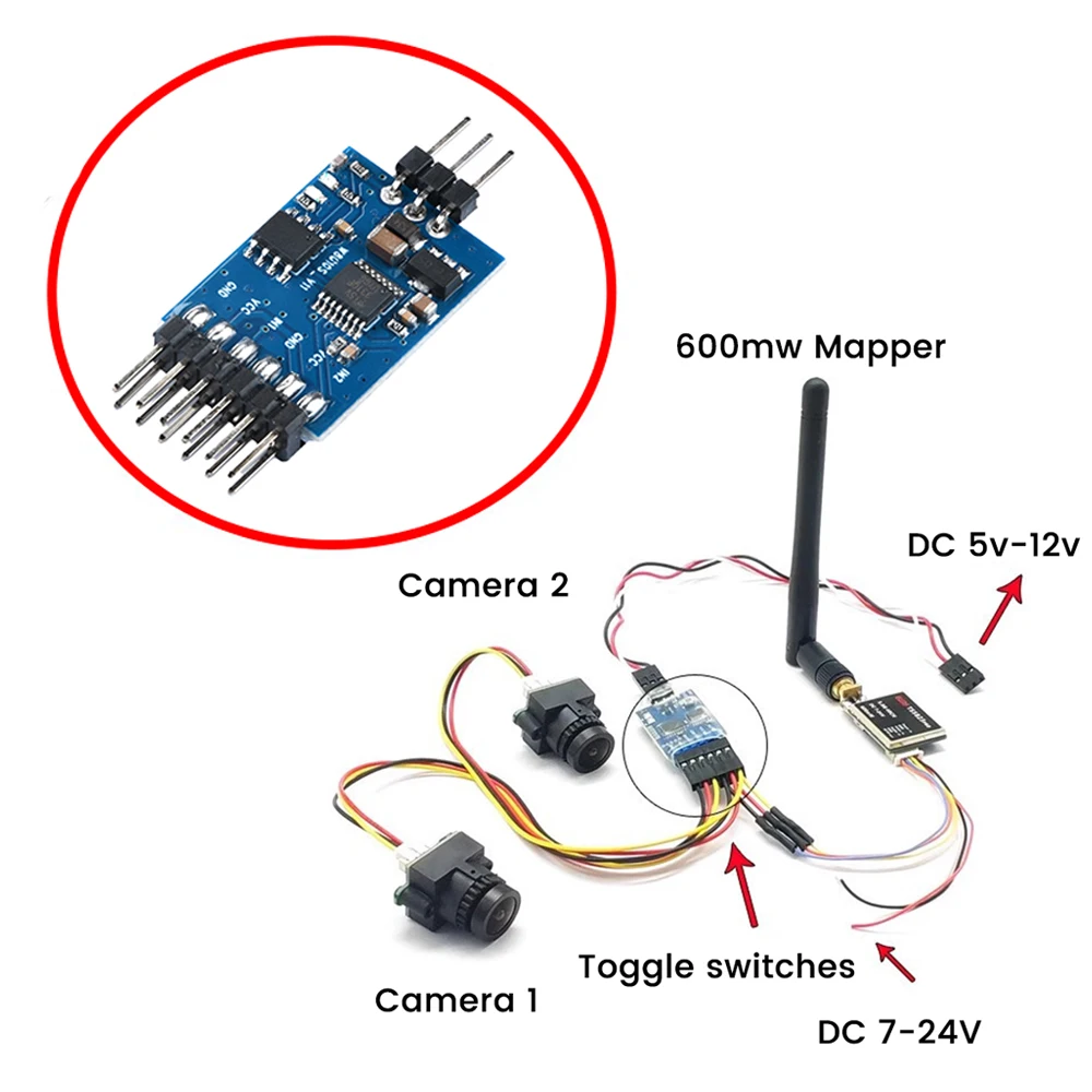 3-Channel-Video-Switcher-Module-3-Way-Video-Switch-Unit-FPV-Camera-For ...