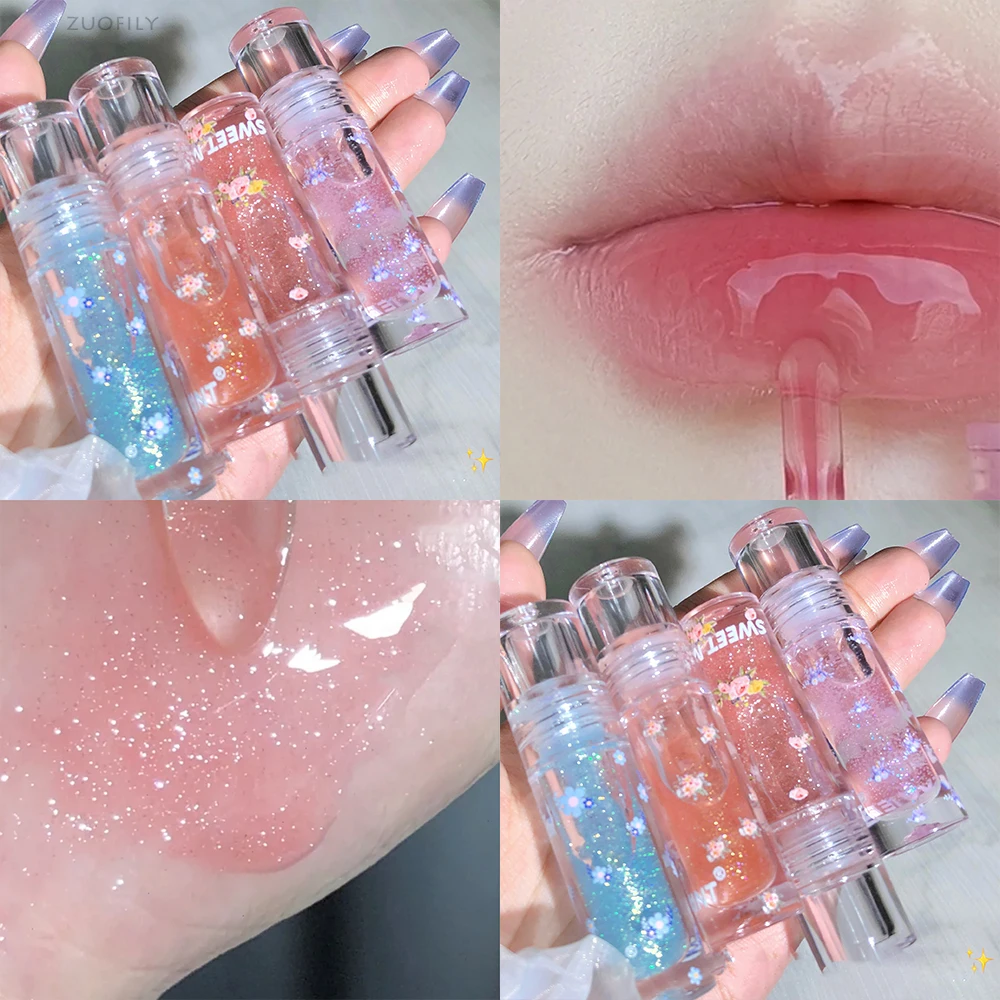 Clear Lip Gloss On Lips