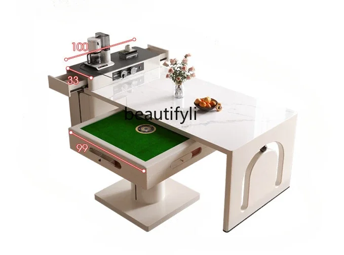 Modern-Stone-Plate-Living-Room-Retractable-Kitchen-Island-Dining-Table ...
