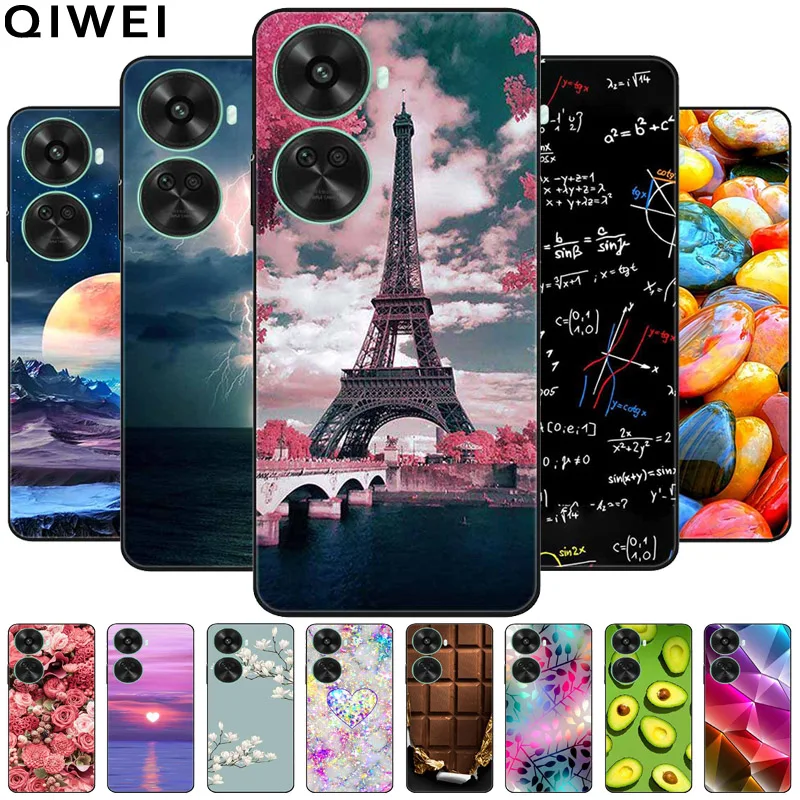 For Huawei Nova 12 SE Case Soft TPU Flowers Beautiful Pattern Phone ...