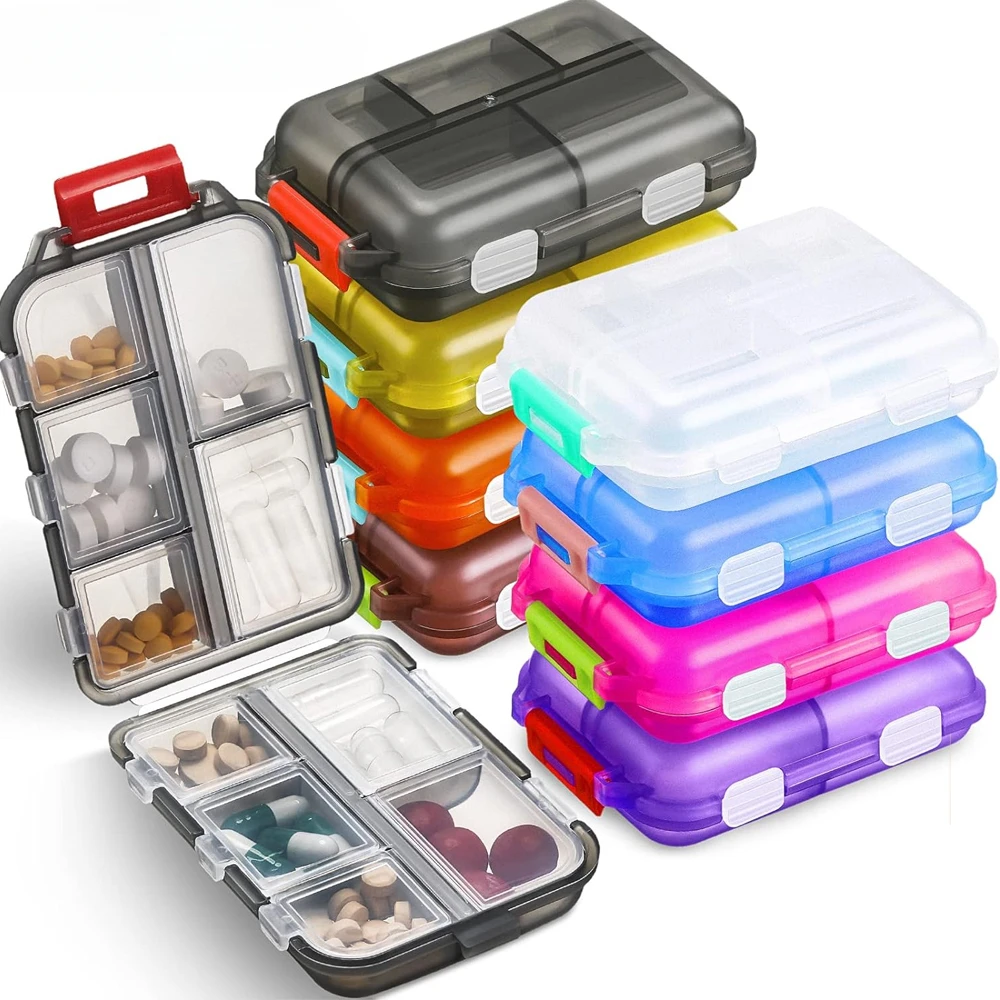 10-Grids-Small-Pill-Cases-Organizer-Box-Weekly-Travel-Pill-Organizer ...