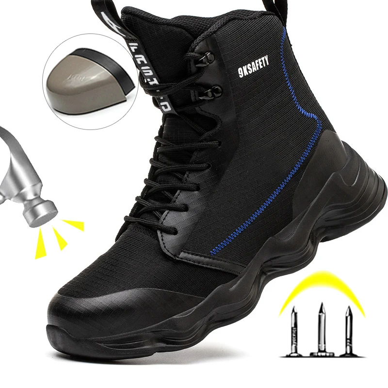 High-Quality-Men-Boots-High-Top-Steel-Toe-Protective-Safety-Shoes-Work ...