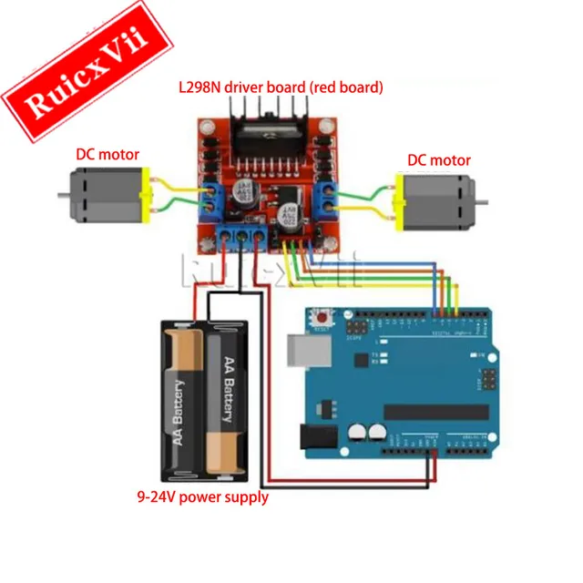 5Dbl298N Vezetési Tábla Modul L298N Lépés Motor Intelligens Autó Robot ...