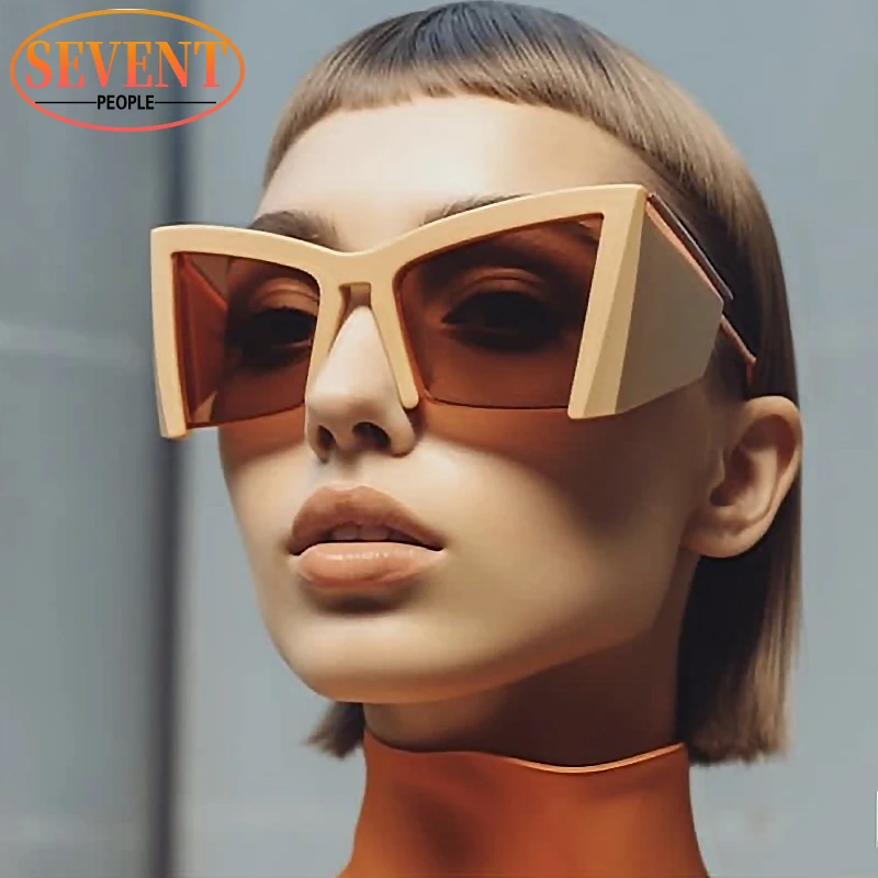 Semi-Rimless-Cat-Eye-Sunglasses-Women-2024-Luxury-Brand-Designer ...