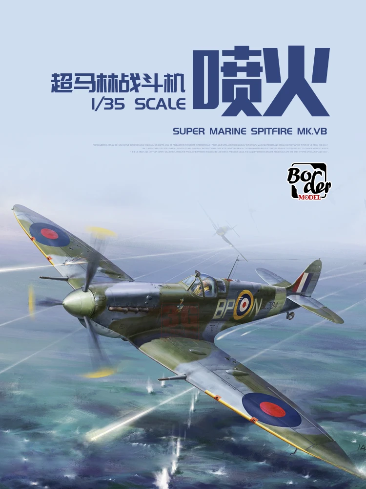 Border-Assembly-Aircraft-Model-Kit-BF-004-1-35-Spitfire-Fighter-with ...