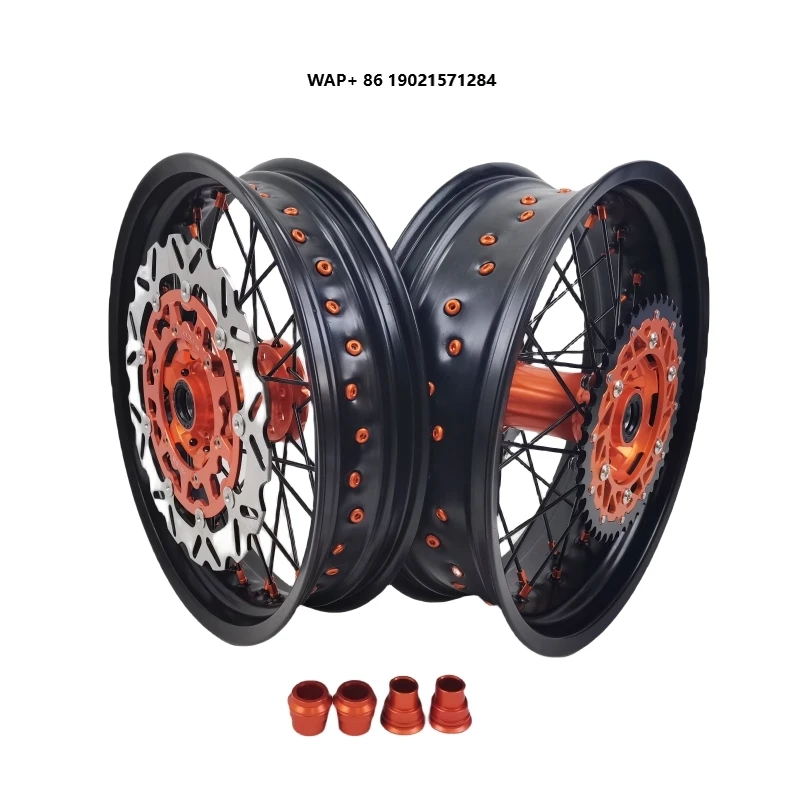 Supermotard Wheel 17" 36 Spokes Motorcycle Alloy Anodizing Supermoto ...