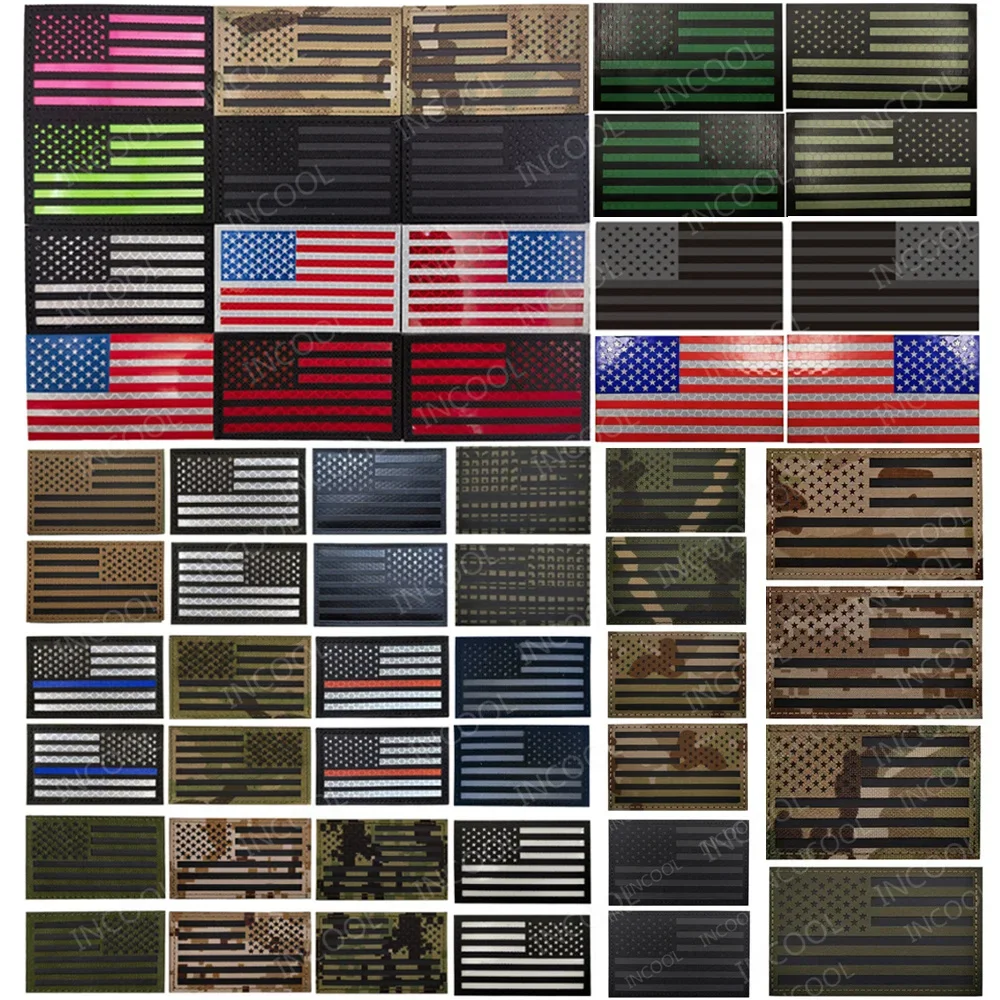IR-Reflective-United-States-American-US-USA-Flag-Patches-Shoulder ...