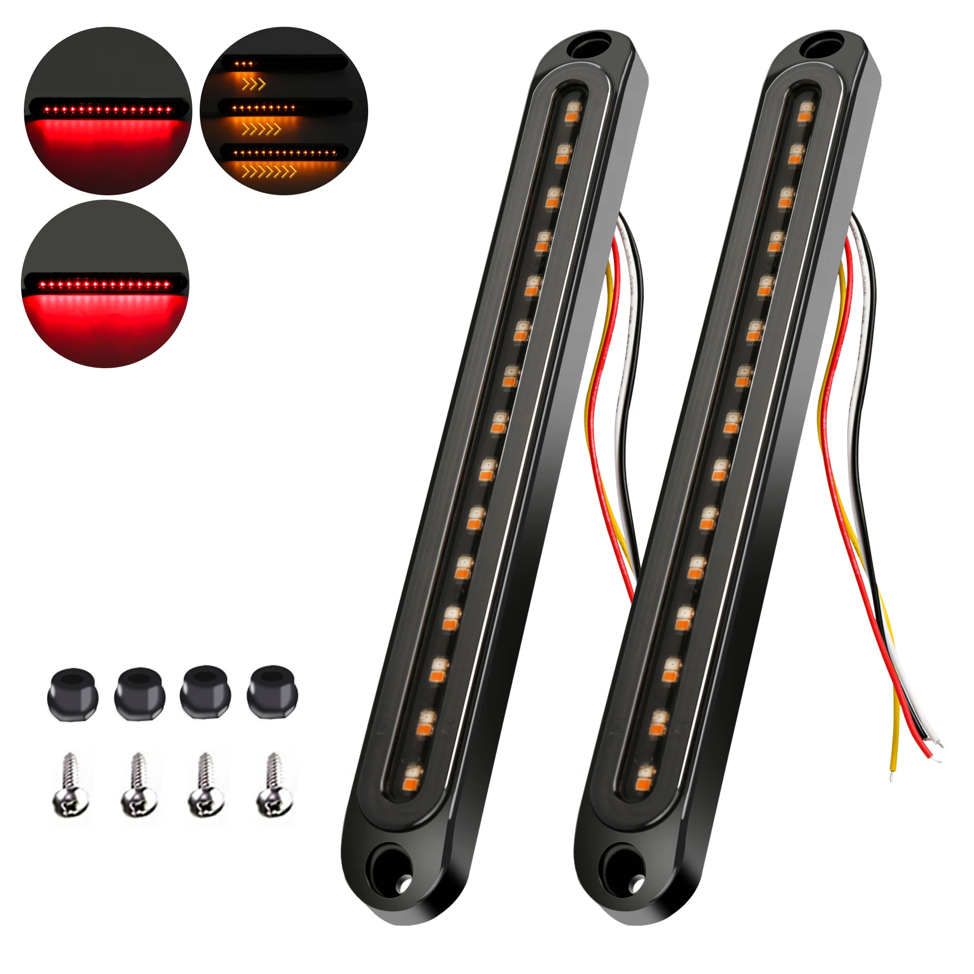 2PCS-10inch-LED-Trailer-Tail-Light-Bar-Brake-Stop-Turn-Signal-Light ...