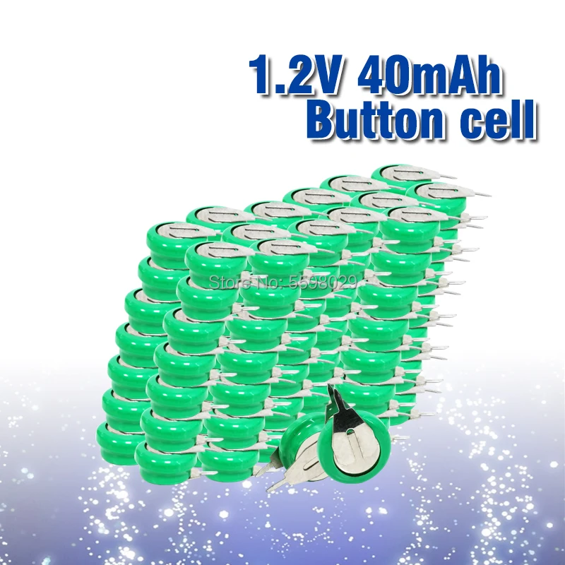 Rechargeable Button Batteries | Coin Cell Battery | 1.2v 40mah Ni-mh ...