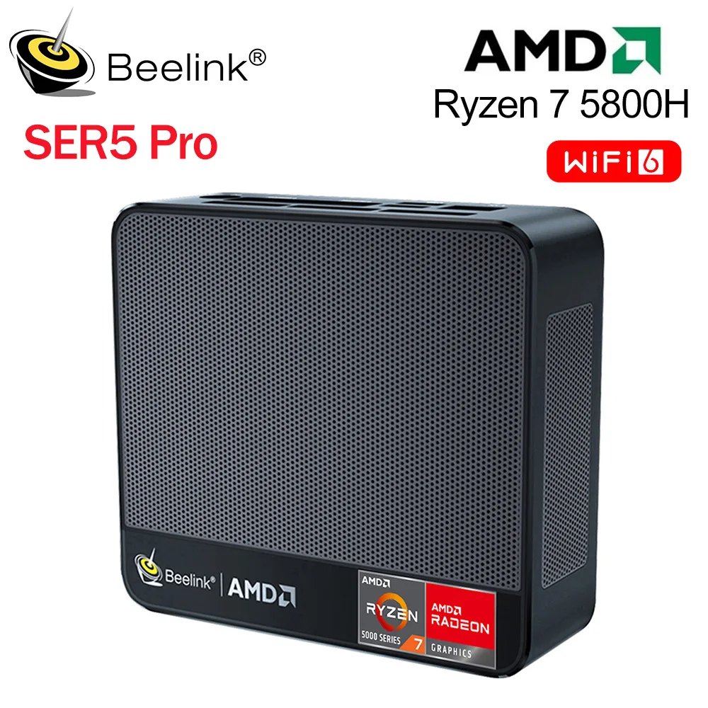 Beelink SER5 Pro 5800H WiFi 6E Mini PC Win11 Pro AMD Ryzen 5 5500U DDR4 16GB 500GB SSD BT5.2 4K ...
