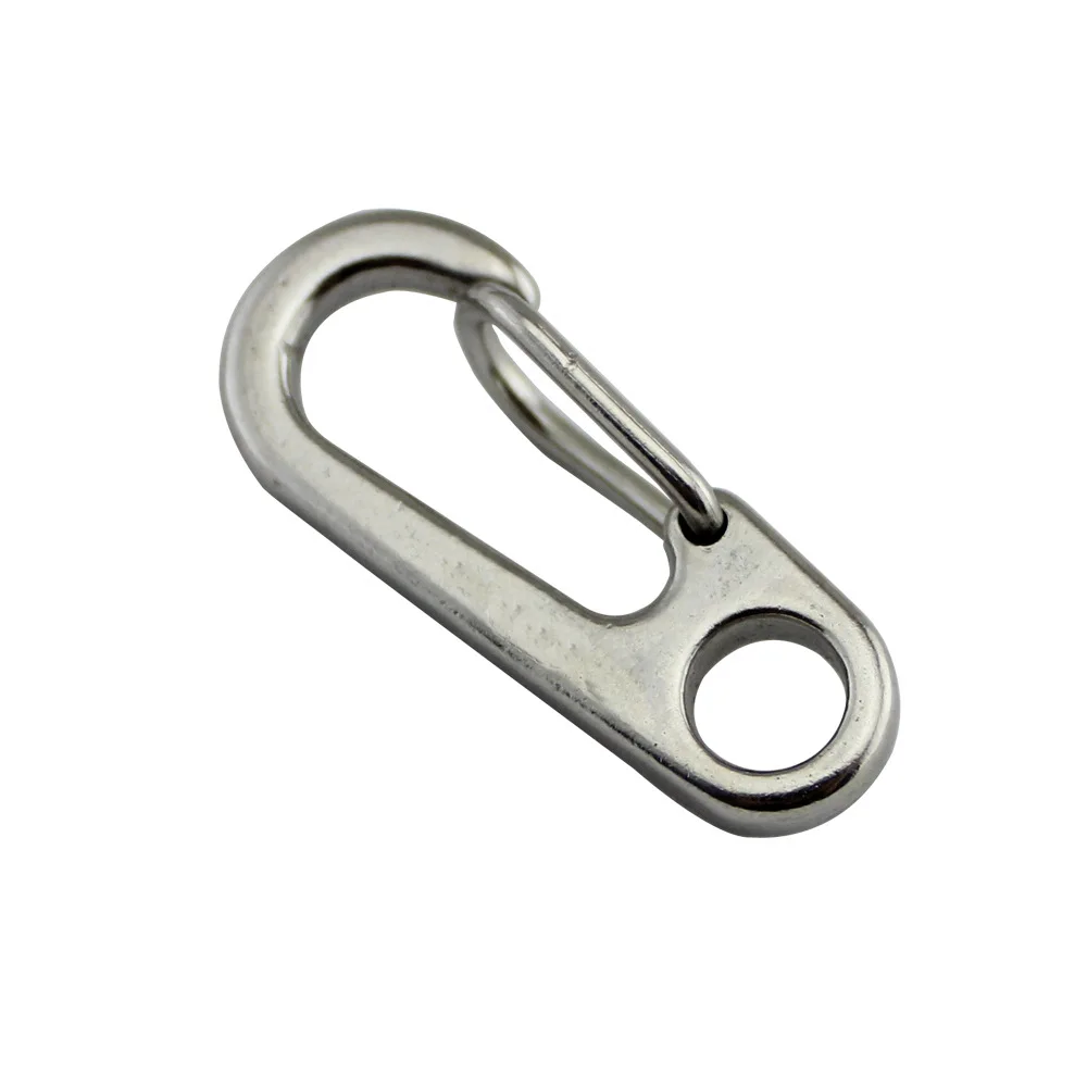 1Pcs Stainless Steel Carabiner Clip Spring-Snap Hook, Mini Quick ...