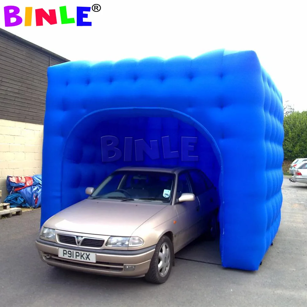 Carpa de cubo inflable azul, caseta de eventos, tienda de exhibición ...