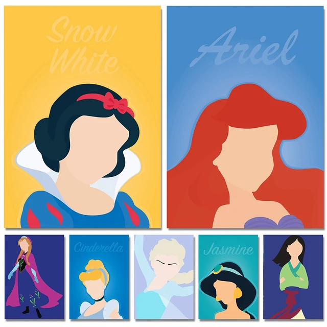 Minimalist Disney Princess Posters