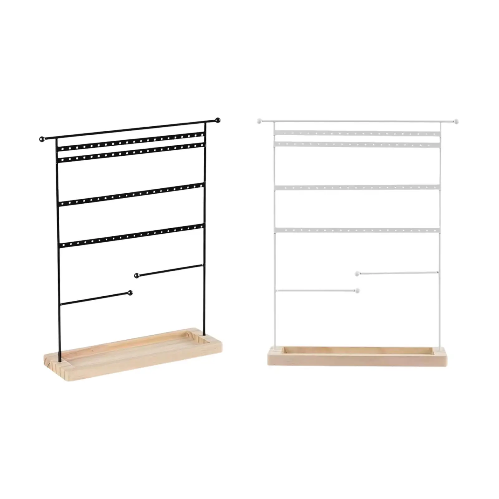 Earrings-Display-Stand-Wood-Tray-Table-Necklace-Bracelets-Jewelry ...