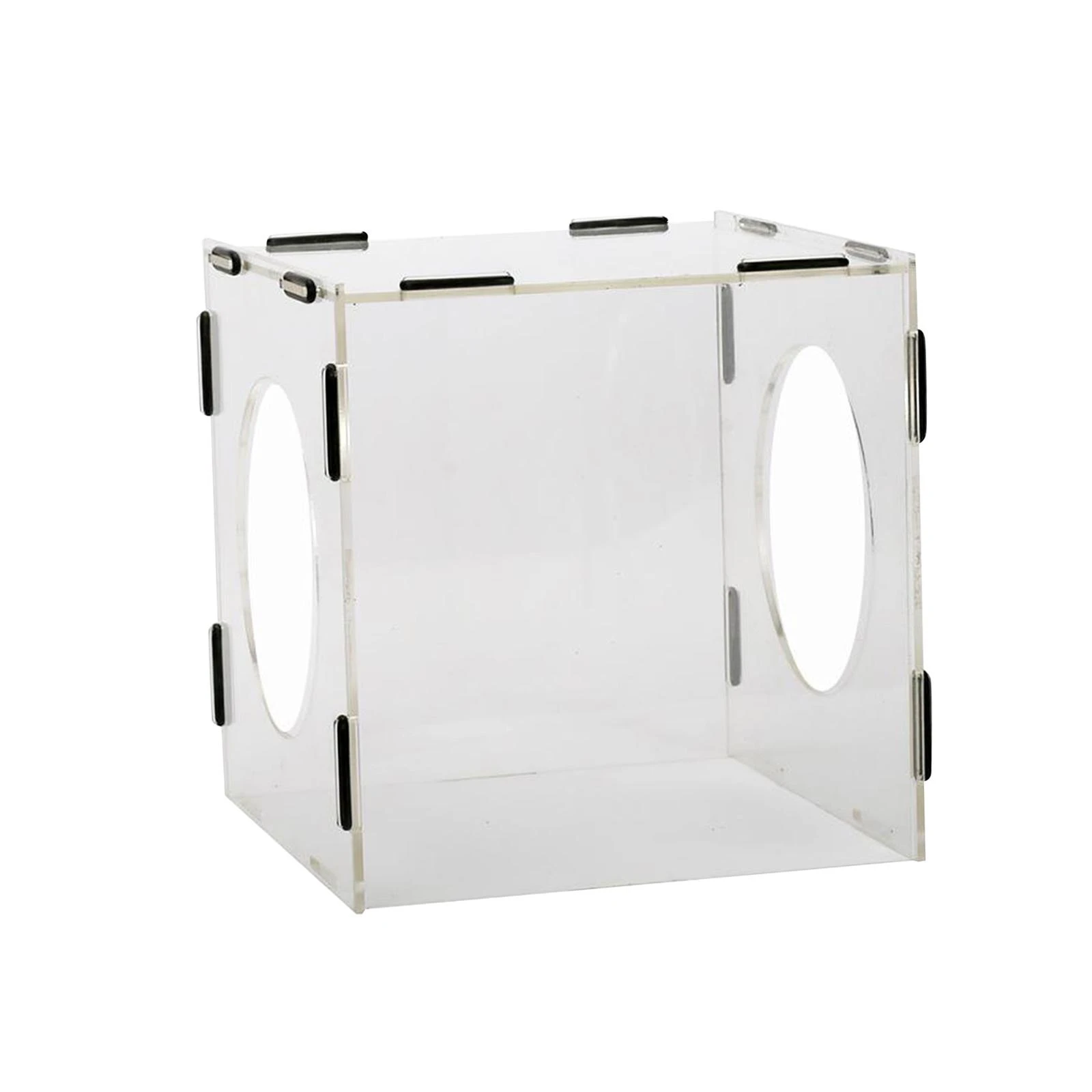 Enclosed Grinding Dust Box Acrylic Transparent Portable with 2 Holes ...