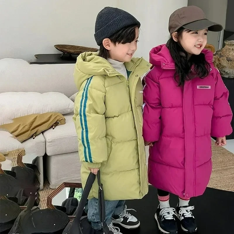 New Fashion Children Long Down Jackets for Boys Girls Autumn Winter ...