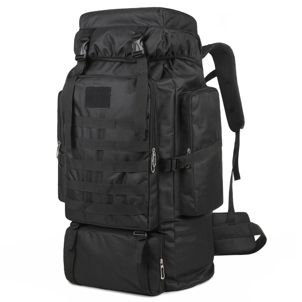 Large Capacity Hiking Backpack Outdoor Camping Rucksack Canvas Trekking ...
