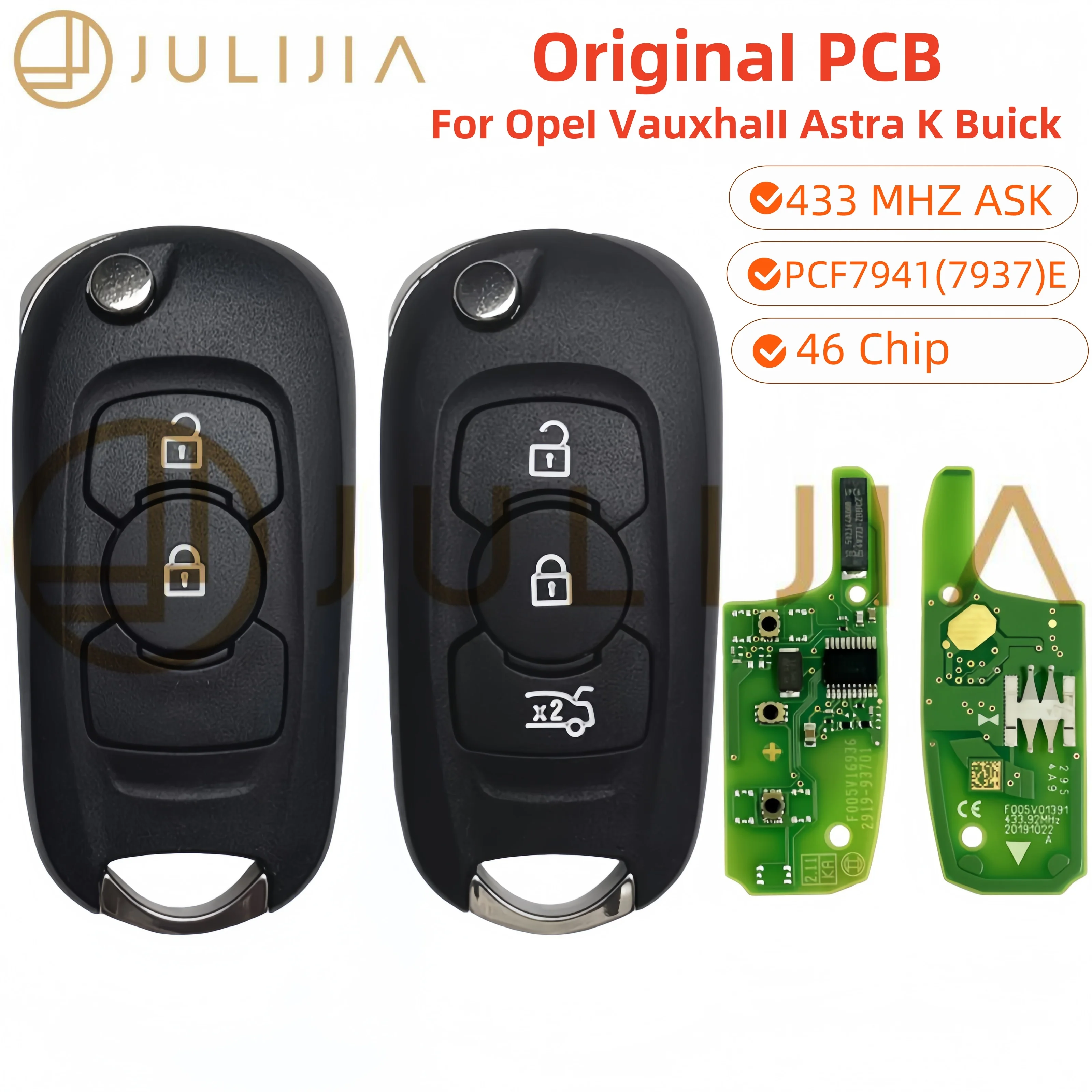 JULIJIA Original PCB for Opel Vauxhall Astra K Verano GT Remote Smart ...
