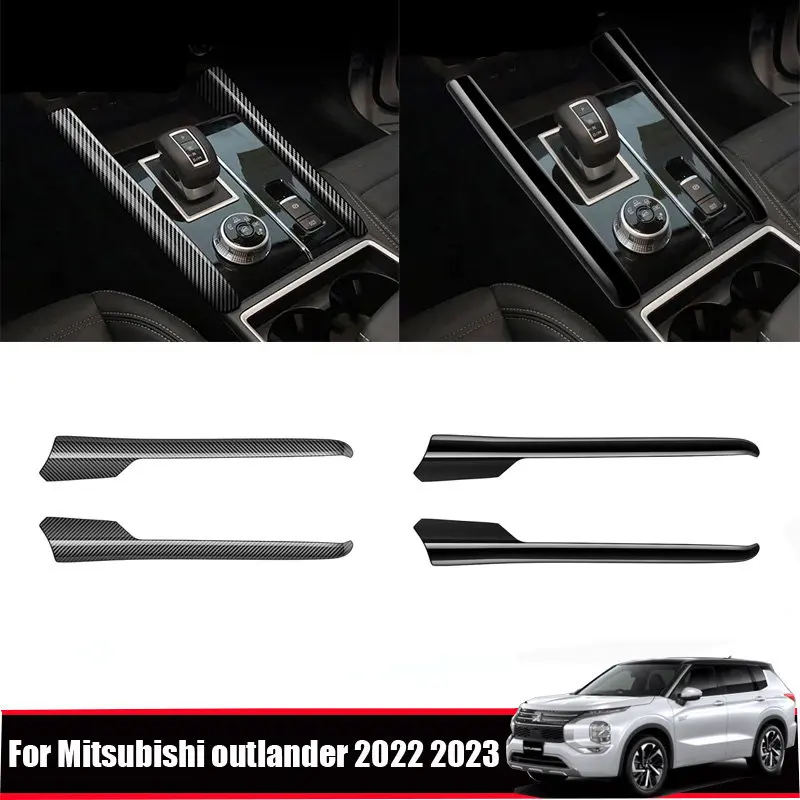 For Mitsubishi Outlander 2022 2023 2024 ABS BLACK Car Center Console ...