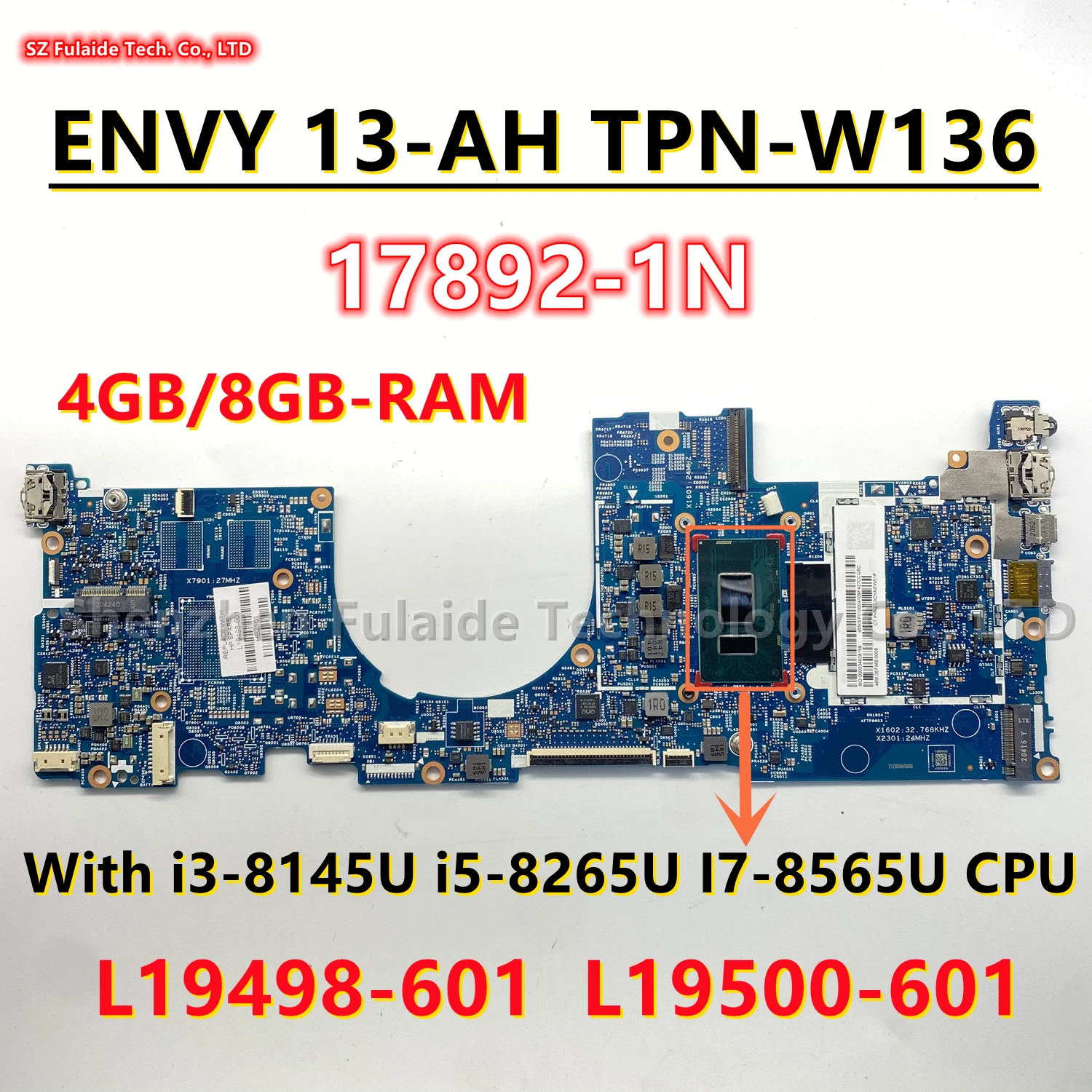 17892-1N-448-0EF06-001N-For-HP-ENVY-13-AH-TPN-W136-13-ah0000-Laptop ...