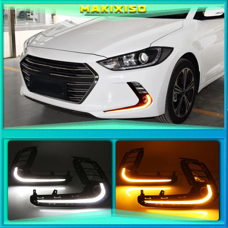 1set-12V-ABS-Daytime-Running-Light-Daylights-DRL-For-Hyundai-Elantra ...