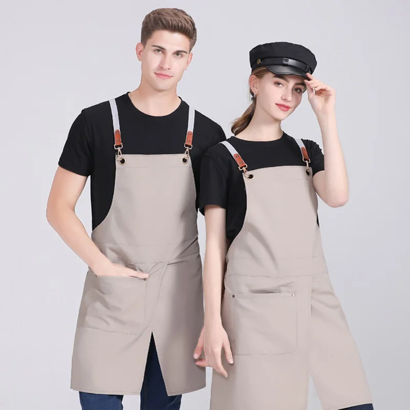 Chef-Kitchen-Apron-with-Pockets-Cooking-Bib-Aprons-for-Men-Women ...