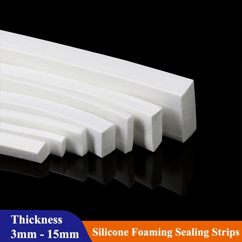 1-3-5-10-20M-Silicone-Foamed-Sealing-Strips-Square-White-Trim-Seal ...