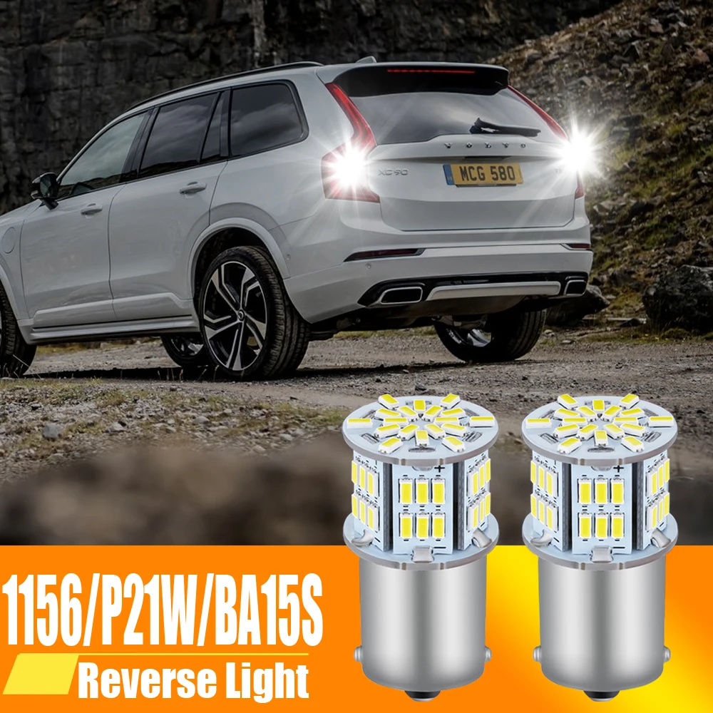 2pcs LED Backup Light Blub Reverse Lamp P21W 7506 BA15S Canbus For ...