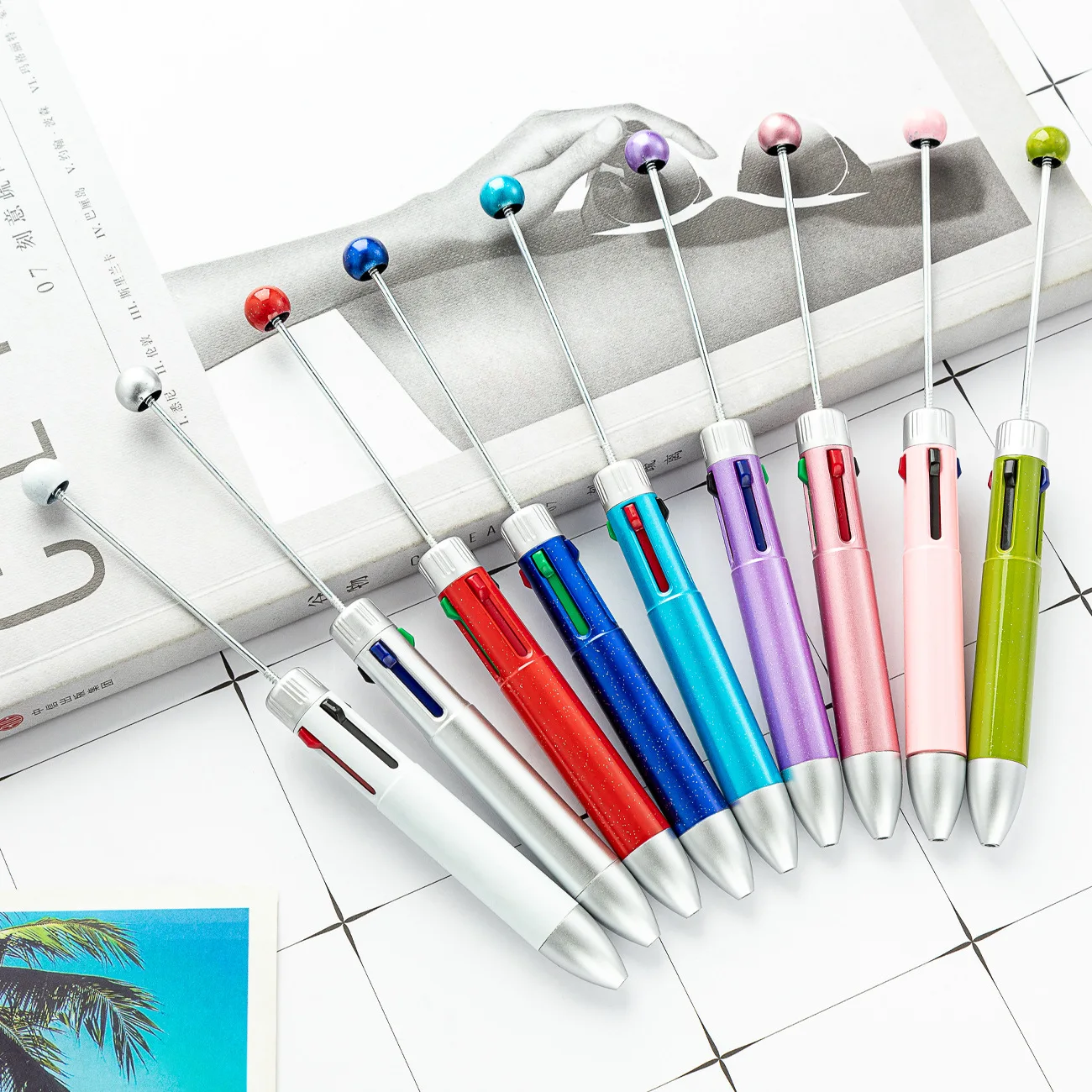 Kwoi-Vita-20pcs-Colorful-Color-Lovelty-Bead-Ball-Point-Add-A-Top ...