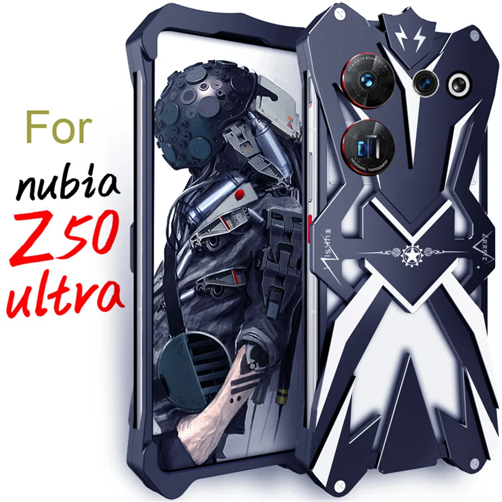 Shockproof Metal Armor Case For ZTE Nubia Z50 Ultra Case Luxury Aluminum Cover Funda For Nubia ...