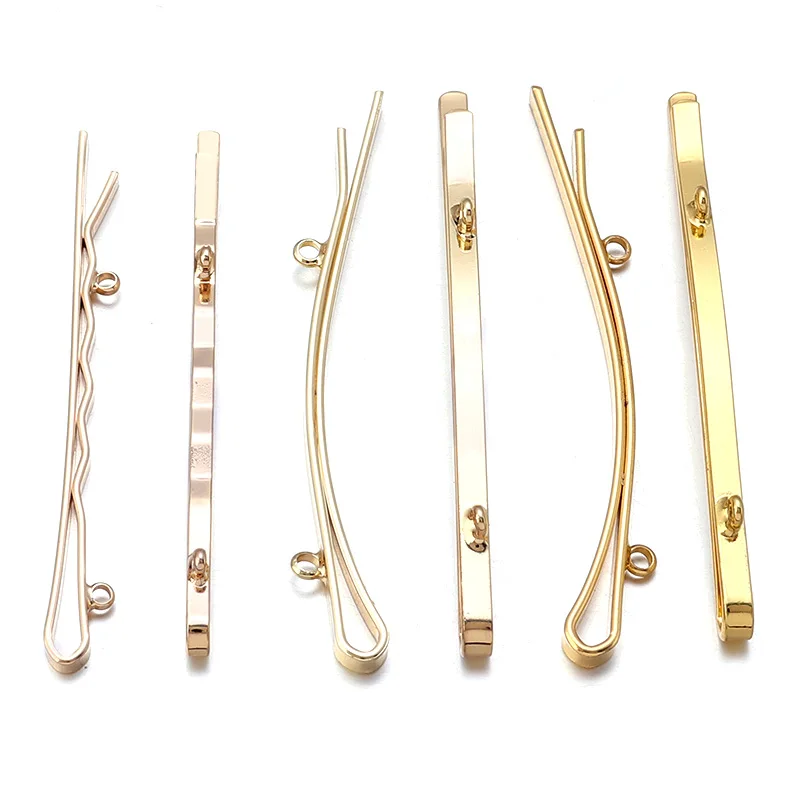 5Pcs-Lot-Copper-Hairpin-55-60mm-Long-Strip-With-Double-Loop-Hair-Clip ...