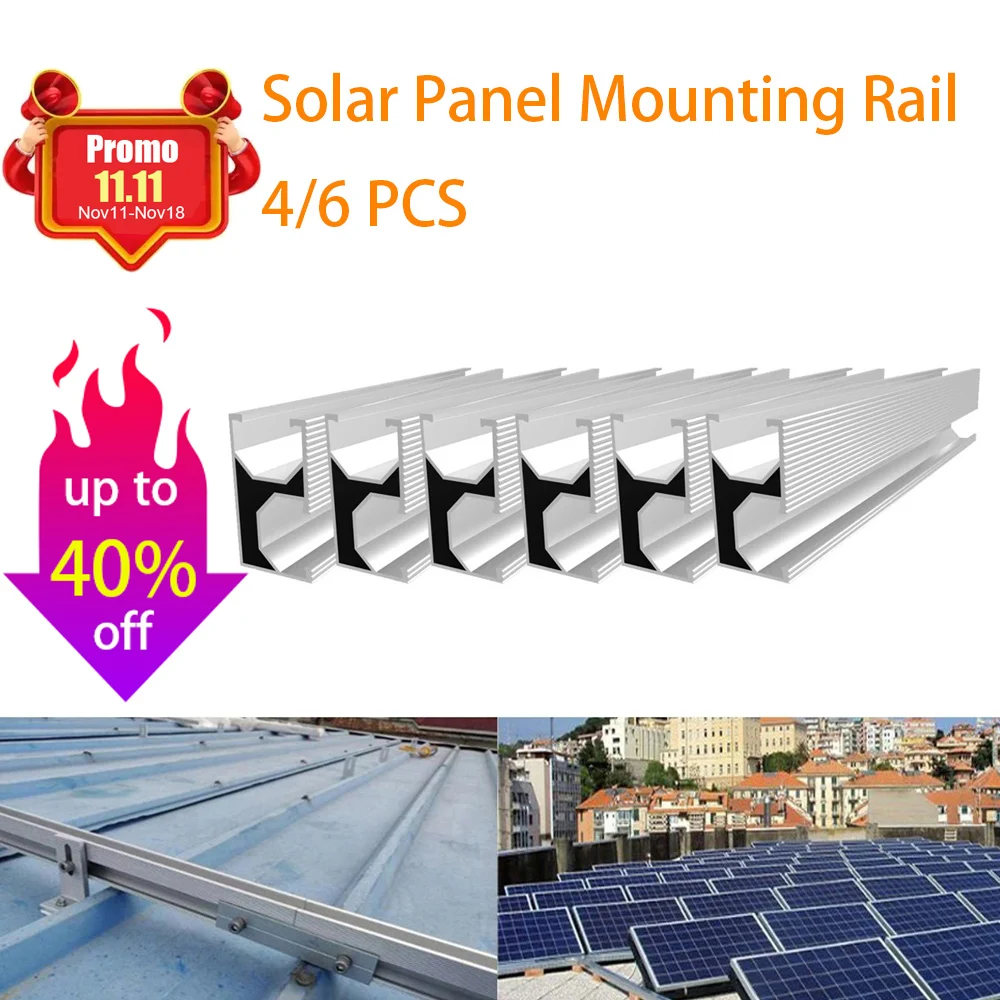 Solar-Panel-Mounting-Rails-PV-Solar-Module-Roof-Rail-Photovoltaic-Panel ...