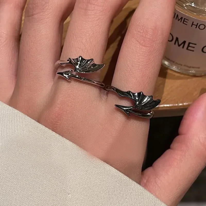 Retro-Angel-Devil-Wing-Rings-Men-Women-Vintage-Ancient-Silver-Color-Punk-Hip-Hop-Adjustable ...
