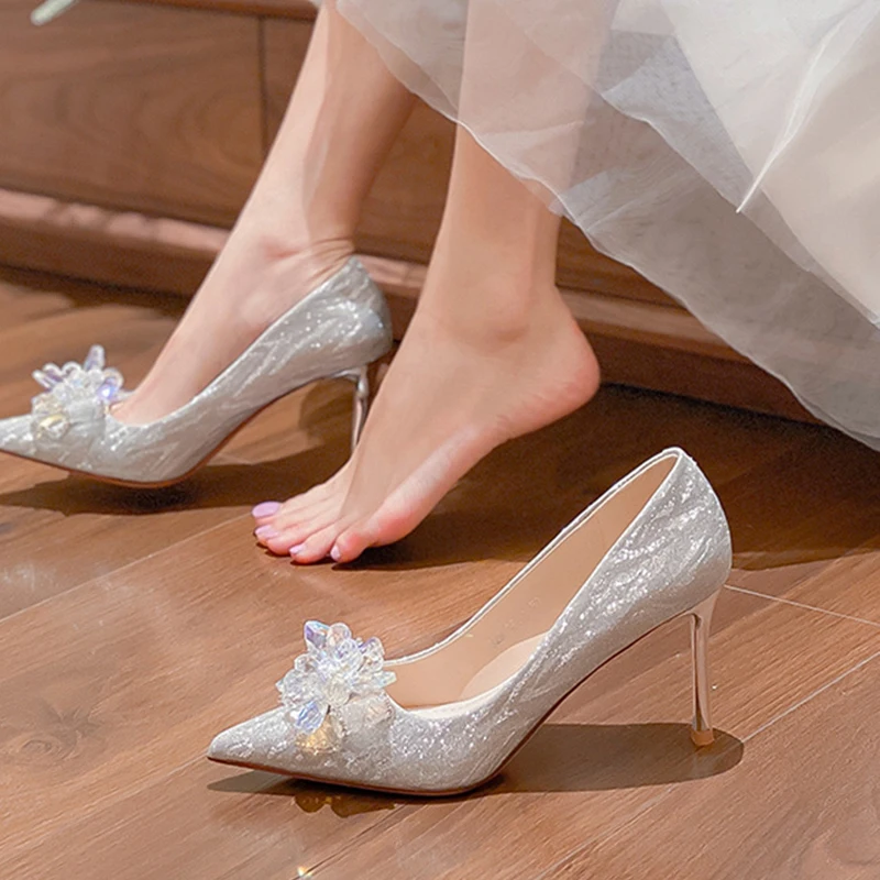 Clear Cinderella Wedding Shoes