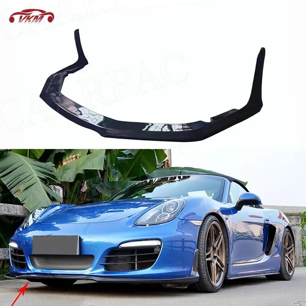 Carbon Fiber Front Lip Splitters For Porsche 981 Cayman Boxster 2013 ...
