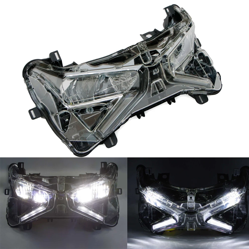 Motorcycle-LED-Front-Headlight-Head-Light-Lamp-Headlamp-Assembly-Kit ...