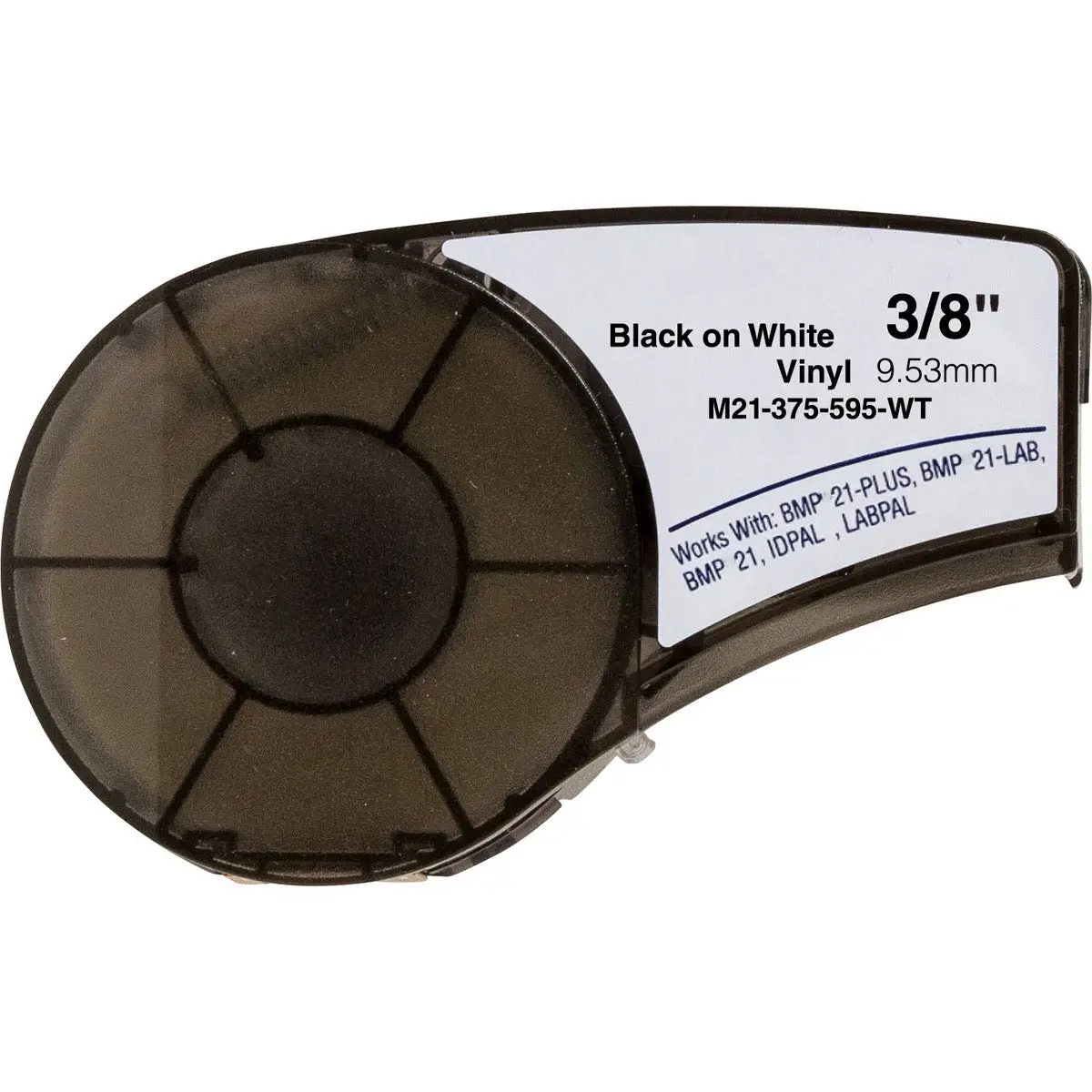 Black-On-White-Vinyl-Thermal-Transfer-Ribbon-Label-Tape-9-5mm-6-4m ...