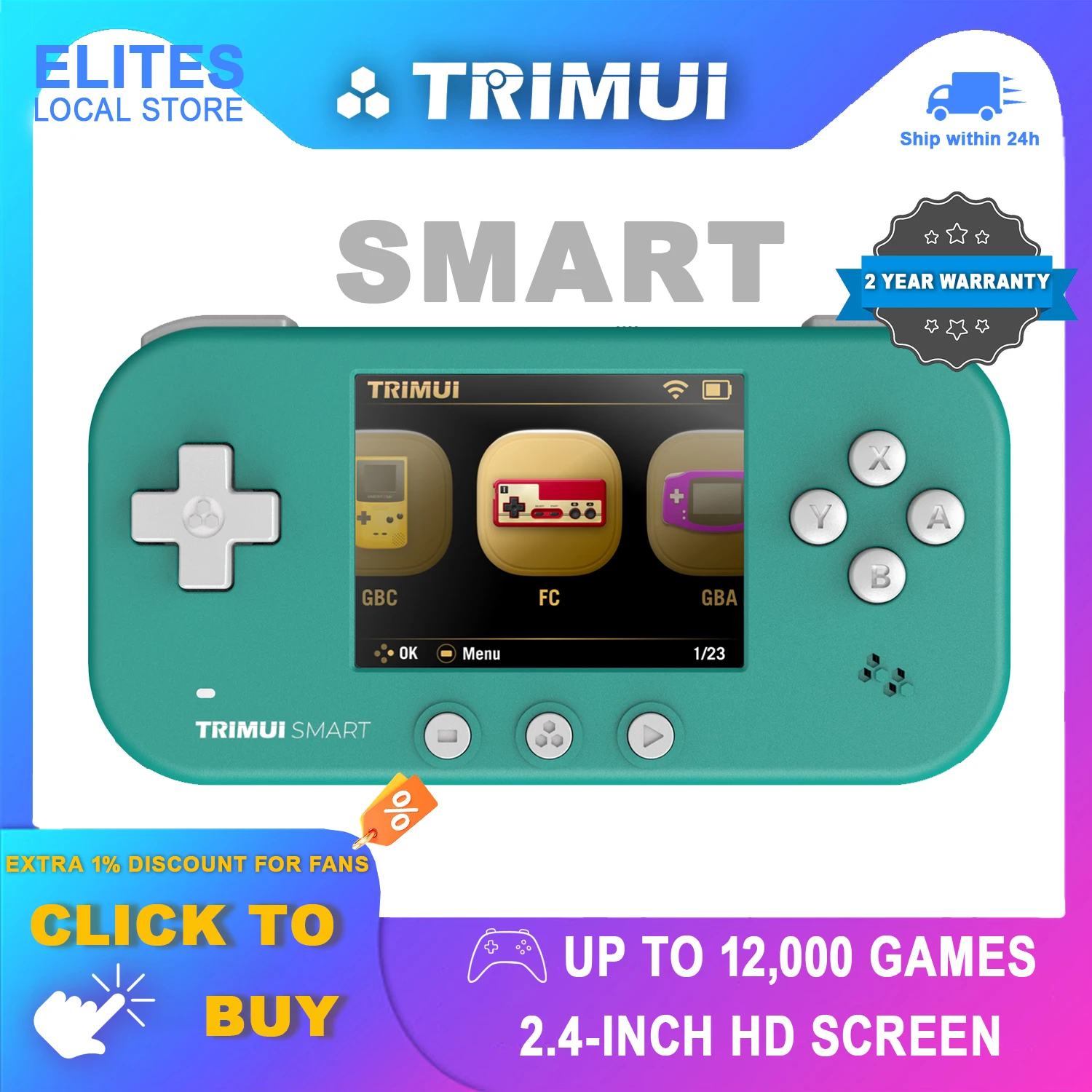 TRIMUI Smart Handheld Game Console 2.4 Inch Mini Retro Hand Held Games ...