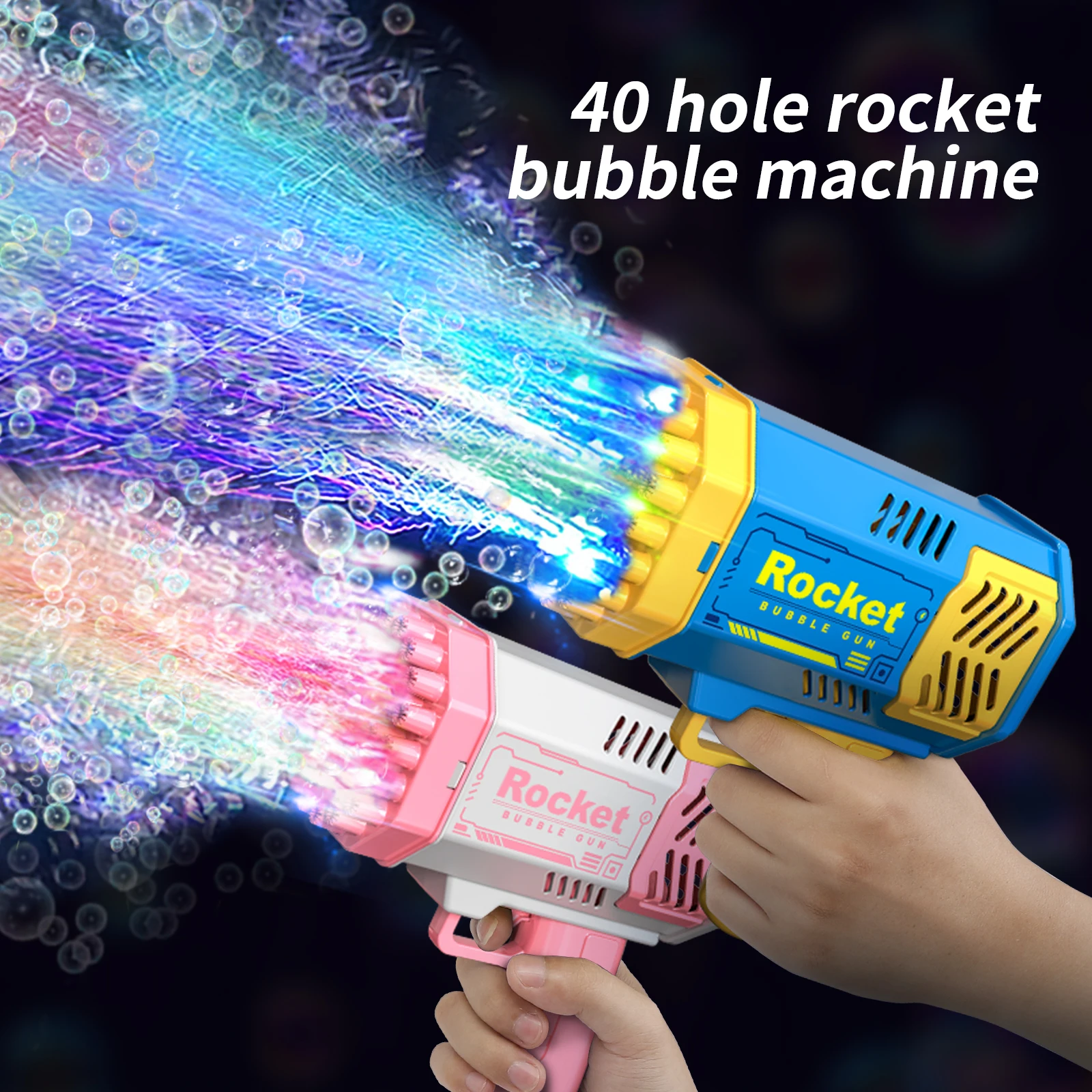 40-Hole-Bubble-Machine-Fully-Automatic-Bubble-Blowing-Light-Outdoor-Bubble-Machine-without ...