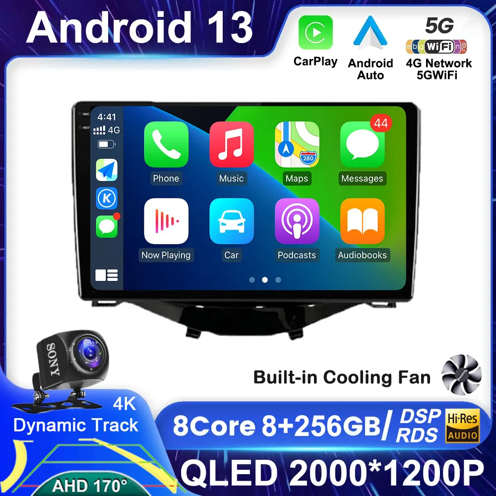 Android-13-Auto-Radio-For-Toyota-Aygo-Peugeot-108-Citroen-C1-2016-2020 ...