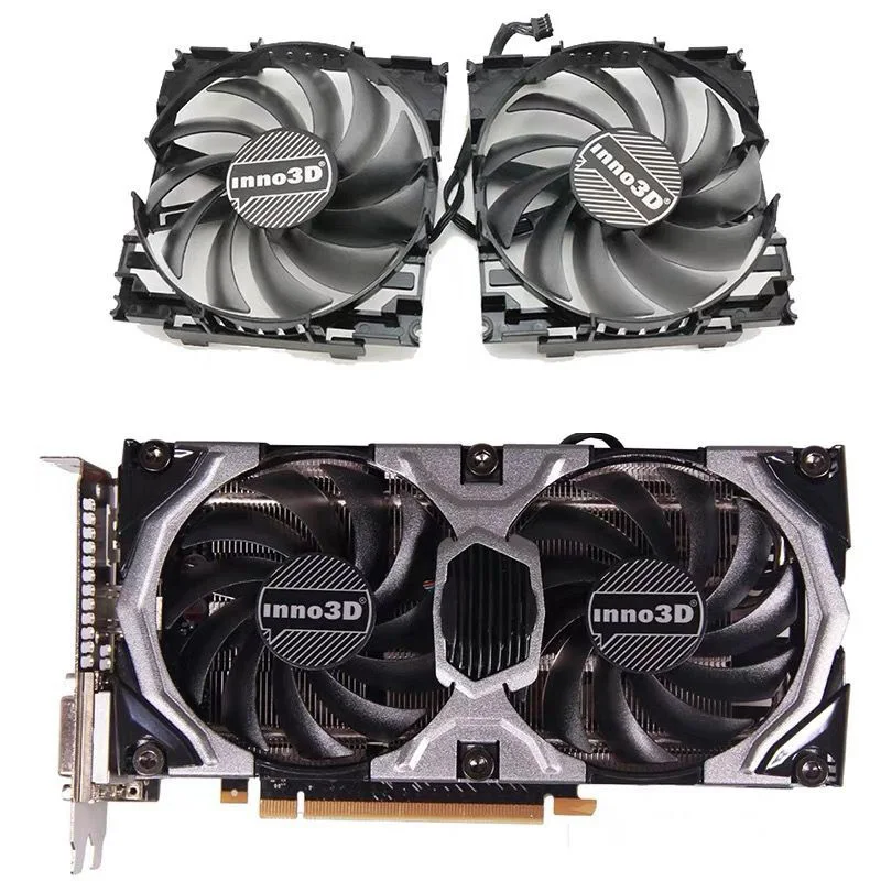 CF 12915S 게임용 그래픽 카드 냉각 팬, Inno3D GTX960 970 1060 GPU 쿨러, DC 12V, 0.35A ...