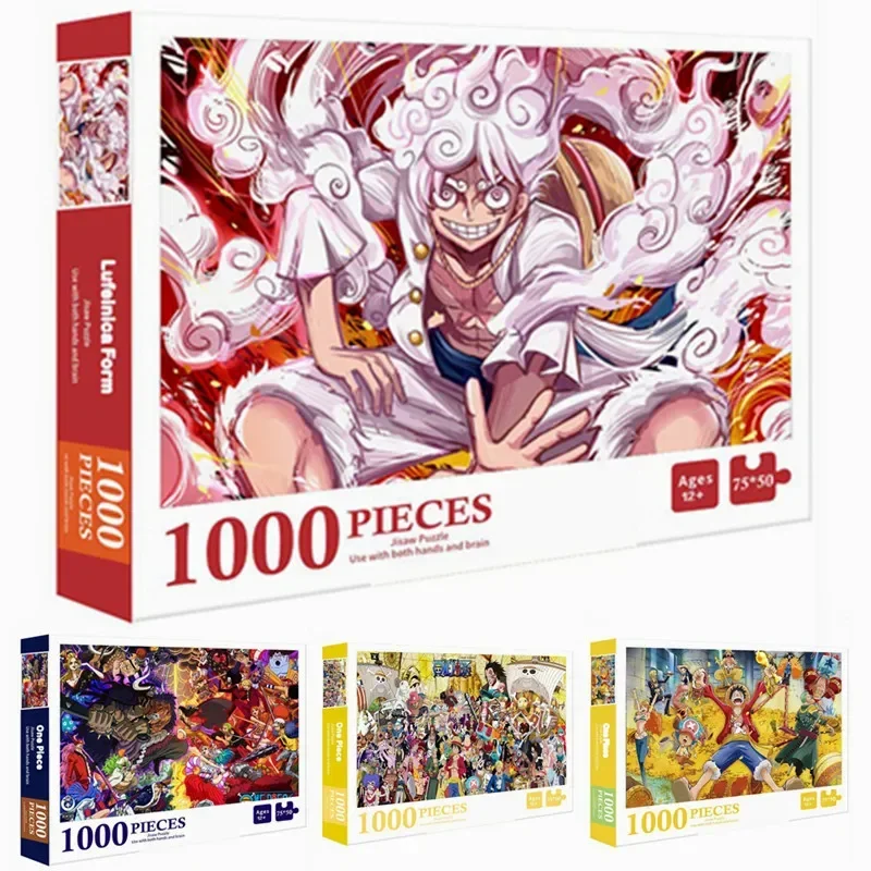 Japanese-anime-One-Piece-Luffy-card-form-1000-adult-puzzles-children-s ...