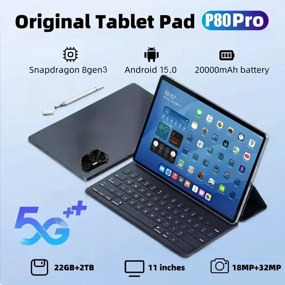 2025 New Original Global Language Android Tablet Pad P80 Pro Snapdragon ...