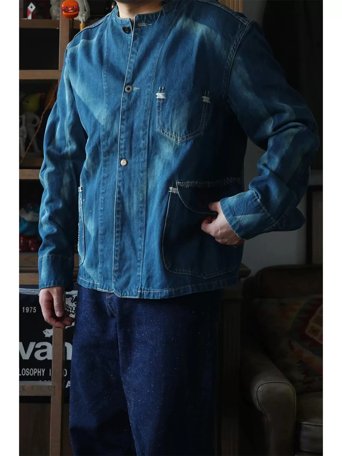 Second Order Engineer Selvage Denim Jacket Vintage Wash Workwear Coat ...