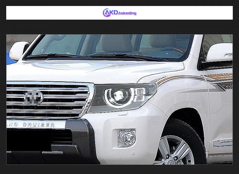 Toyota Land Cruiser Headlights 2007-2015 LC200 LED Headlight DRL LED P