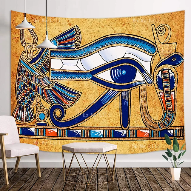 Eye Of Horus Mural Ancient Egyptian Papyrus Painting Egyptian Eye Of