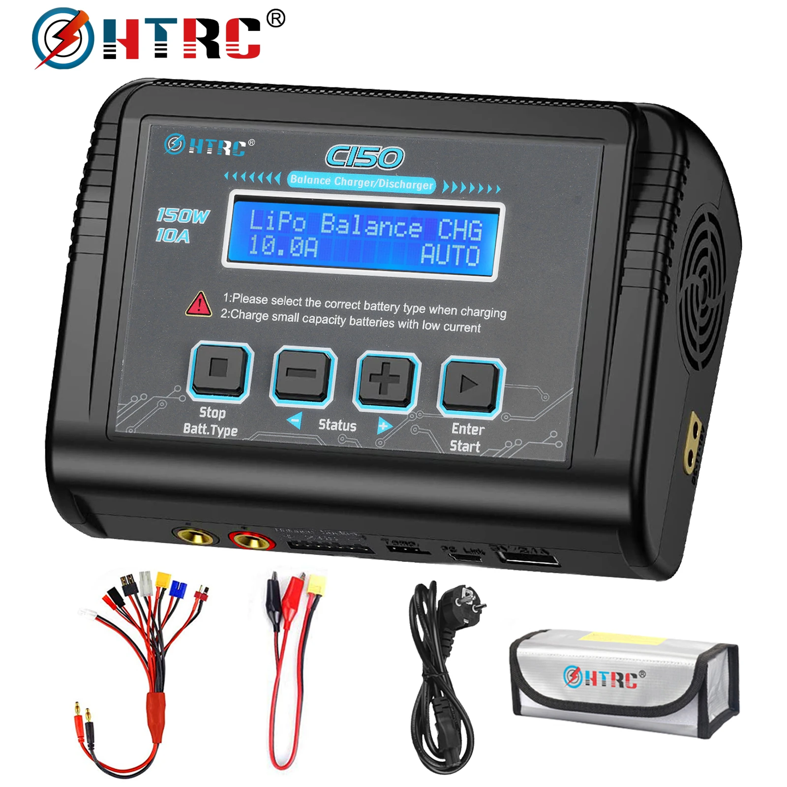 HTRC-C150-Lipo-Charger-150W-10A-AC-DC-RC-Battery-Smart-for-LiPo-LiHV ...