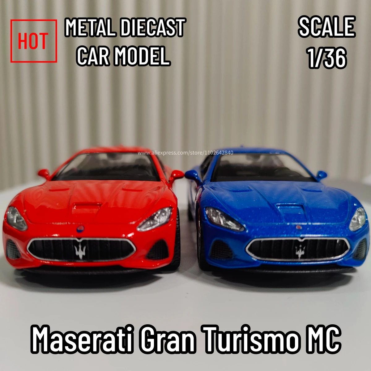 1-36-Car-Model-Replica-Maserati-Gran-Turismo-MC-Scale-Metal-Diecast ...