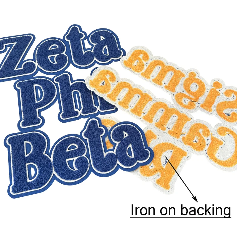 Chenille Greek Letter Patches for Zeta Phi Beta, Sigma Gamma Rho ...